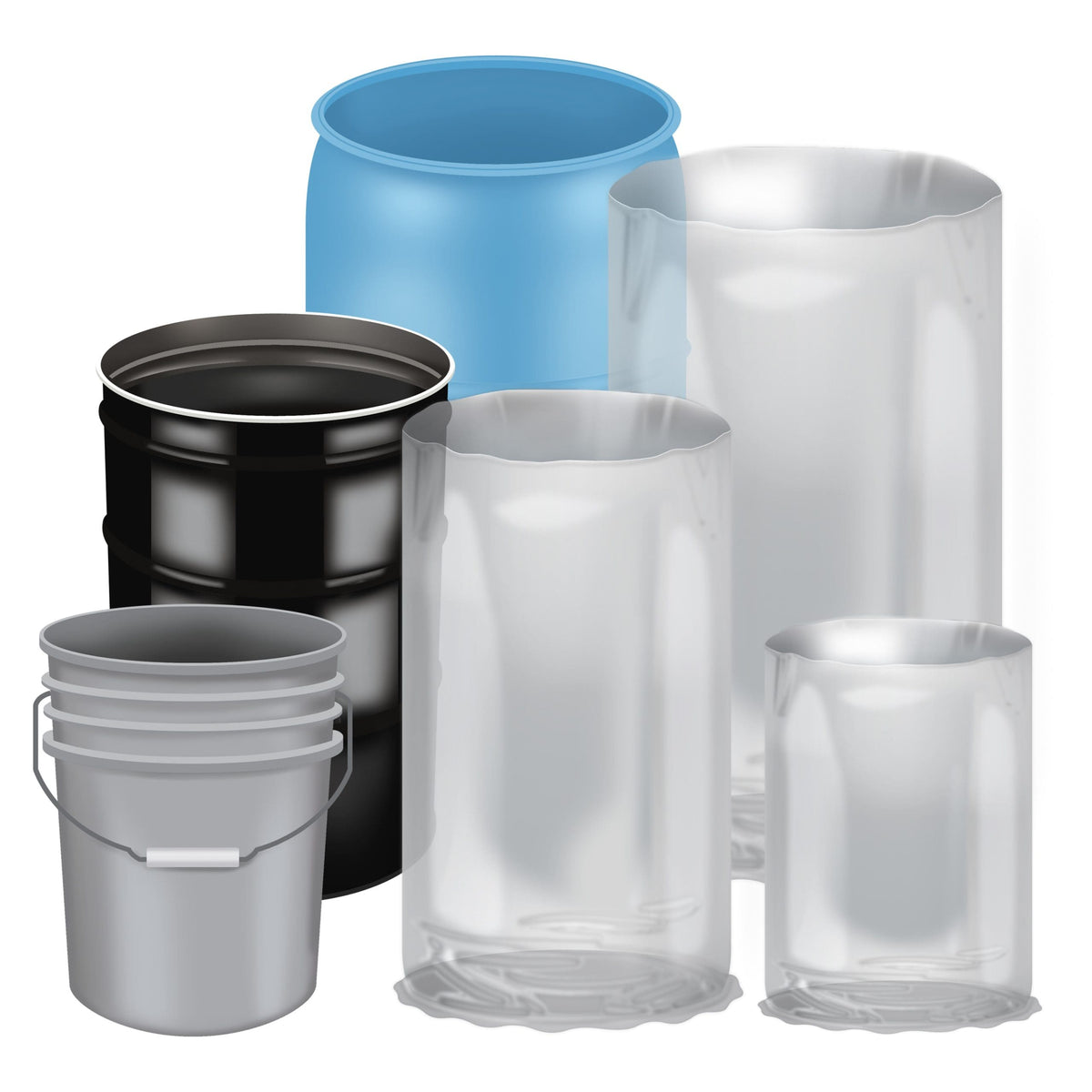 Case of 100 - 55 Gallon 37″x56″ 6 Mil Round Bottom Drum Liners — The ...